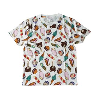 Moschino Homme, Tops, Multicolore, Taille: S Top en jersey stretch avec logo Icecream Gelato