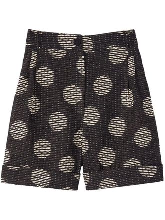 D'Estrëe Paris short Daniel en jacquard à pois - Noir