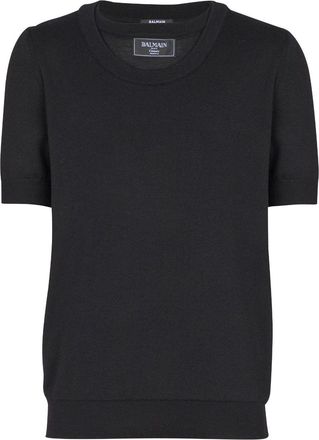 Balmain t-shirt en maille - Noir