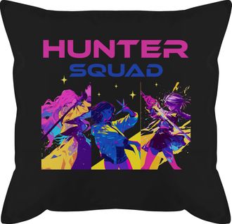 Shirtracer Kissen 50x50 - Anime - Hunter Squad - Dämonen K-Pop Fan Merch - 50 x 50 cm - Schwarz - kpop Demon Hunters k pop mit demonhunters