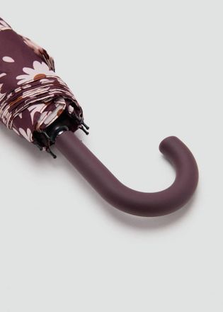 Mango Parapluie imprim&eacute; &agrave; fleurs bordeaux - Femme - Taille unique - MANGO