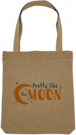 Fabulous Sac Shopping Tote Bag Aspect Lin - Pretty Like The Moon Space Cute Astronaut - Sac de Courses Toile Epaisse 360g Beige Naturel Cabas Port&eacute; Epaule Soli