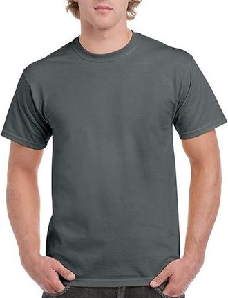 Coofandy T-shirt à manches courtes en coton basique pour homme - Col rond - Pour lété et les loisirs - Couleur unie, gris foncé, M