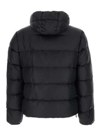 Aspesi Mens Puffer Jacket Black Tech Fabric Polyester Padded & Down