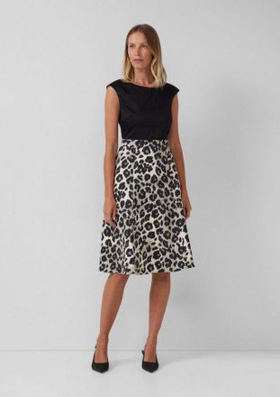 s.Oliver Midikleid Kleid Ausgestelltes Etuikleid mit Leo-Rock