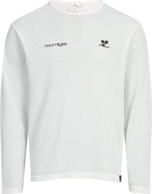 Courr&egrave;ges Pull mesh &agrave; col rond