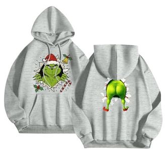 Generic Le Grinch Sweat Femme A Capuche Hiver Vêtements Femmes Pulls Deguisement Pilou Sweet Chaud Pyjama Noel Adulte Vetement Christmas Pull De Moche Noël Sw