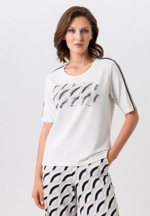 Tuzzi Nero T-Shirt mit gl&auml;nzendem Detail