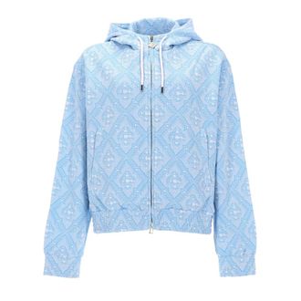 Casablanca Jacquard Sweat &agrave; capuche - Femme - Sweatshirts et sweats &agrave; capuche - Bleu - Taille: 40 FR