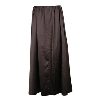 Alysi Lange Satinrock - - Skirts - Damen - Braun - XS