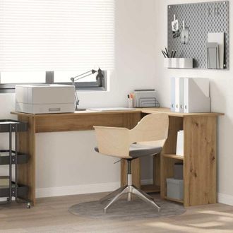 vidaXL Vidaxl - Bureau ch&ecirc;ne artisanal 142 x 102 x 73 cm Bois ding&eacute;nierie