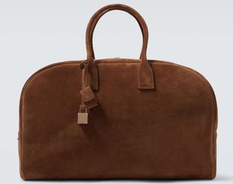 Saint Laurent Weekender Bowling Large aus Veloursleder