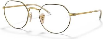 Ray-Ban Jack Optics Gold Fassung Klar Glas Polarisiert 51-20
