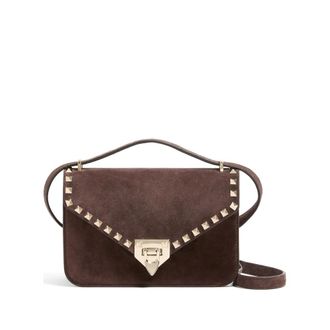 Valentino Garavani Rockstud Small Shoulder Bag In Suede
