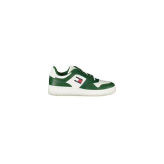 Tommy Hilfiger Gr&uuml;ne Leder-Sneakers - - Shoes - Herren - Gr&uuml;n - 45 EU