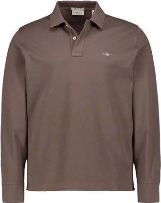 GANT Herren Polo-Shirts braun Baumwoll-Piqu&eacute;