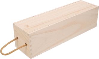 Cabilock Weinkiste Aus Holz - Weinkiste Für Eine Einzelne Flasche Aus Holz Mit Griff Verpackung Für Besondere Feiern Einweihungsfeiern Und Geburtstagsfeiern