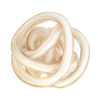 Torre & Tagus Orbit Glas-Deko-Kugel, 11,4 cm Durchmesser, Gold Metallic Weiß