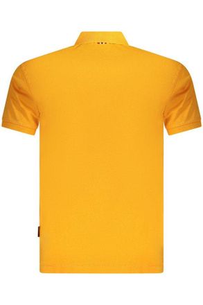 Napapijri Poloshirt Herren Kurzarm-Poloshirt Orange mit Stickerei und