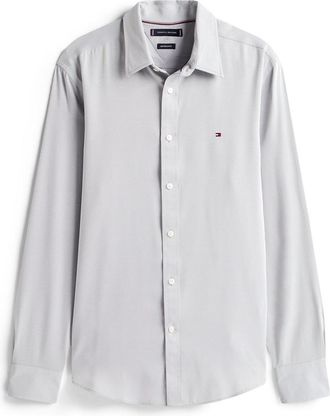 Tommy Hilfiger Performance-Hemd mit kleiner Logo-Stickerei, Slim Fit in