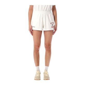 Sporty & Rich Femme, Shorts, Blanc, Taille: 40 FR Homerun Disco Short