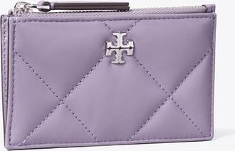 Tory Burch Damen Kira Kartenetui mit Rautensteppung und Rei&szlig;verschluss