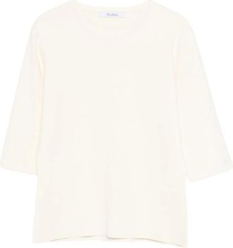 Max Mara Femme, Pulls, Blanc, Taille: 42 FR Maille ras du cou