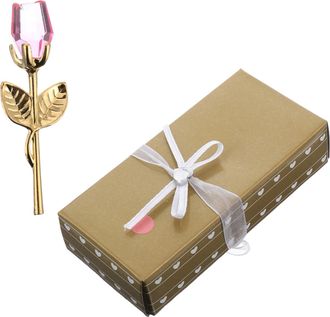 Valiclud Rosen Kristallrose 1Stück Tischdekoration Ornament Romantische Rosenblüte Langlebig Fotorequisite Geschenk für Freunde