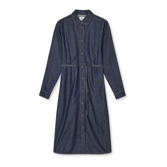 Mads Norgaard Femme, Robes, Bleu, Taille: 36 FR Robe Chemise en Denim Indigo Fonc&eacute;