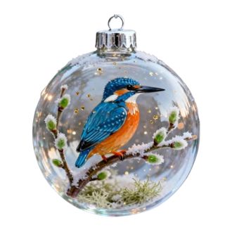 Generic Vogel-Weihnachtskugel-Ornamente 3D-Weihnachts-Charm-Dekoration Weihnachtsbaum-Dekoration, Vogel-Kolibri-Kugel-Anh&auml;nger F&uuml;r Zuhause, Wohnzimmer, Famili