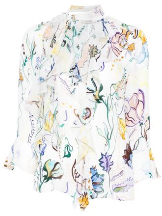 Dorothee Schumacher Hemd mit Blumen-Print - Weiß