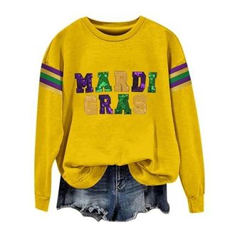 Generic T-shirt &agrave; manches longues pour femme T-shirts col rond sweatshirt femme pull surdimensionn&eacute; automne hiver col rond pull fille t-shirt &agrave; manches longue