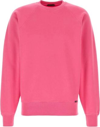 Tom Ford Homme, Sweatshirts et sweats &agrave; capuche, Rose, Taille: XL Cotton Crew Neck SweaT-shirt