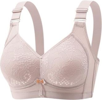 Generic Soutien-gorge d&eacute;contract&eacute; r&eacute;glable et respirant sans anneau en acier pour femme, gris, 72