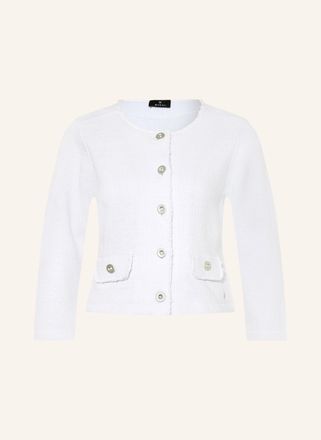 Monari Monari Strickjacke Mit 3/4-Arm weiss