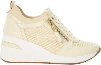 Dune London Eilin Sneaker f&uuml;r Damen, Zum Schn&uuml;ren, Keilabsatz (Nat&uuml;rlich)