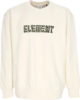 Element Homme, Sweatshirts et sweats &agrave; capuche, Blanc, Taille: S Cornell Cipher Crewneck