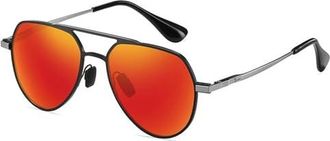 Generic Lunettes De Soleil Polaris&eacute;es For Hommes, Monture M&eacute;tallique, For La Conduite En Plein Air, For Les D&eacute;placements(Orange)