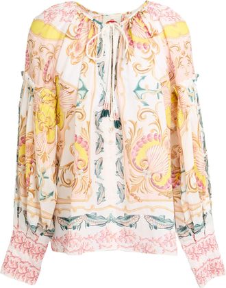Farm Rio MARITIME MAGIC OFF-WHITE BLOUSE