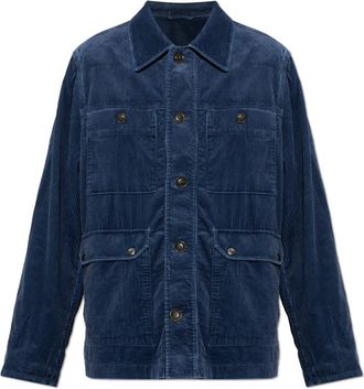 Paul Smith Veste en velours c&ocirc;tel&eacute; - Homme - Vestes - Bleu - Taille: L