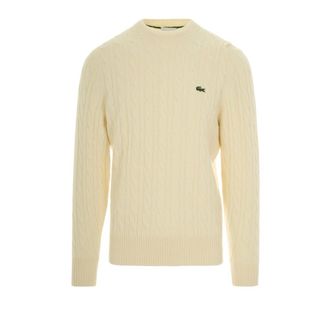 Lacoste Wei&szlig;er Finezza Pullover aus Wolle - - Knitwear - Herren - Wei&szlig; - L