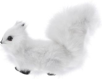 SOLUSTRE Alipis Plüsch Eichhörnchen Figur Aus Weichem Material Realistische Tierdekoration Mikrolandschaft Heim Und Weihnachtsbaumschmuck