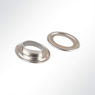 Lysel Ovalöse Messing vernickelt 15x9mm für Plane