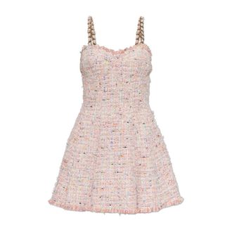Balmain Femme, Robes, Rose, Taille: 36 FR Robe en tweed sans manches