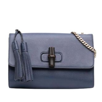 Gucci Pre-owned Bamboo Umh&auml;ngetasche - - Pre-owned - Damen - Blau - ONE SIZE