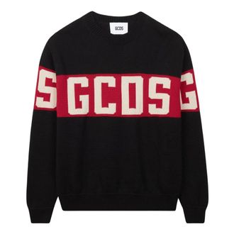GCDS Logo Regular Sweater - - Knitwear - Damen - Schwarzk - XL