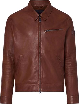 Peuterey Homme, Vestes, Brun, Taille: S Leather Jacket