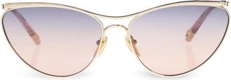 Chlo&eacute; Femme, Accessoires, Gris, Taille: 62 MM Lunettes de soleil oeil-de-chat