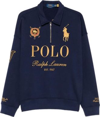 Ralph Lauren SweaT-shirt Troyer - Homme - Sweatshirts et sweats &agrave; capuche - Bleu - Taille: L