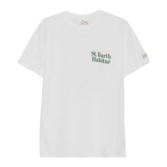 MC2 Saint Barth Homme, Tops, Blanc, Taille: L T-shirt imprim&eacute; en coton